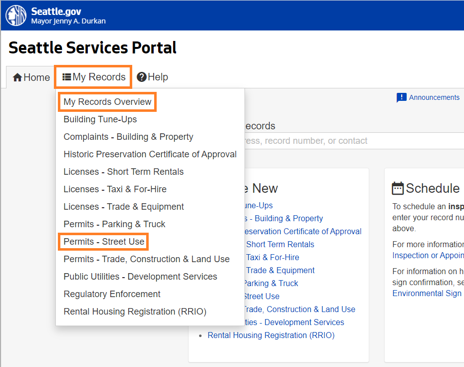 Understanding the Street Use Permit Process, Record Status, Target ...