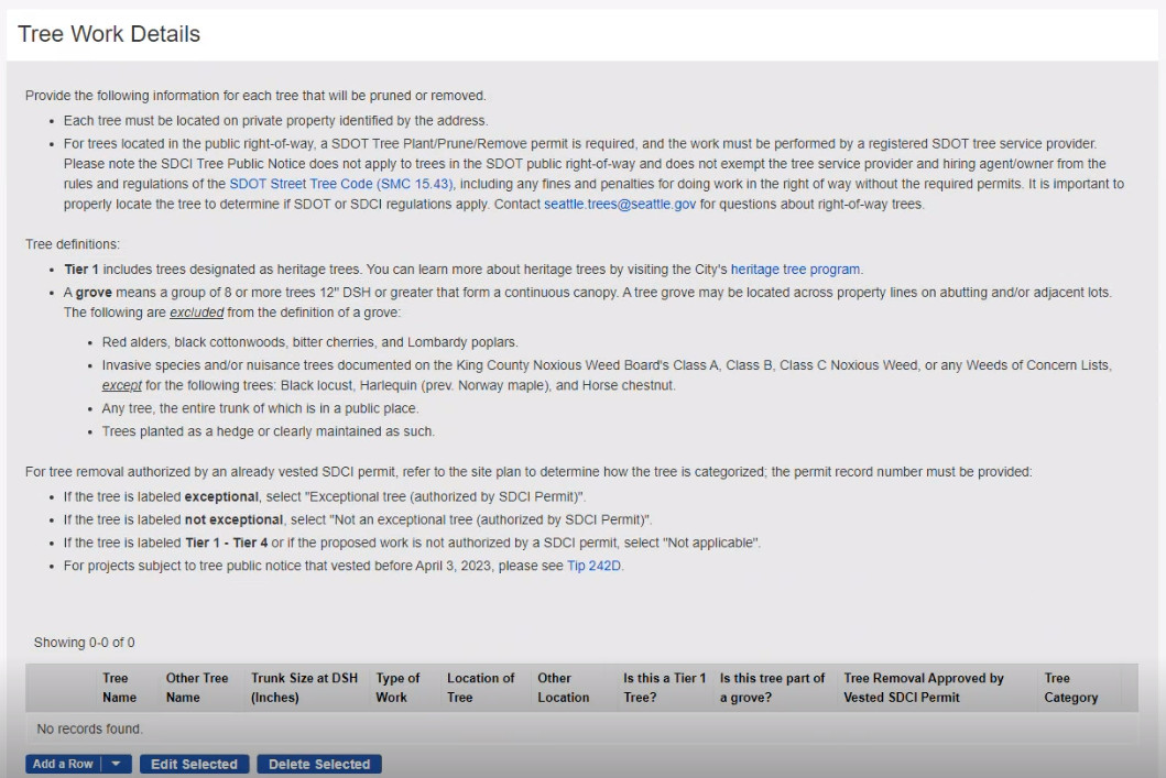 Tree Public Notice – Help Center - Seattle Services Portal